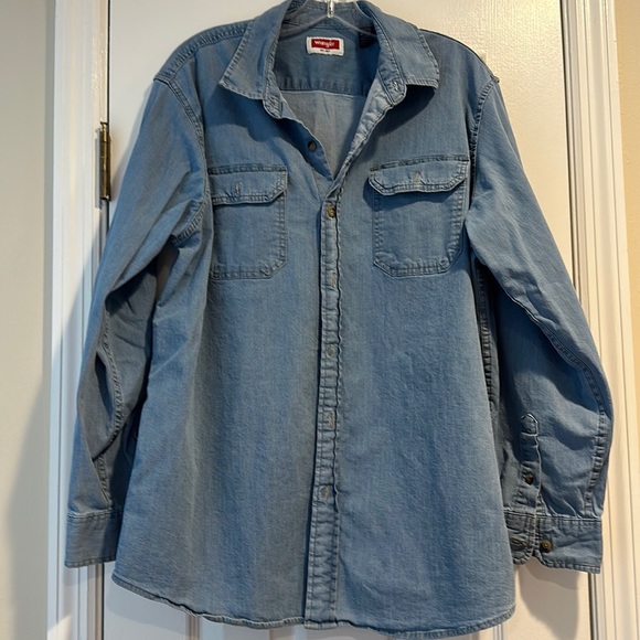 Wrangler | Shirts | Mens Wrangler Button Jean Shirt | Poshmark